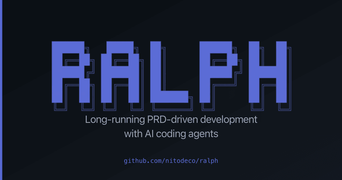 Ralph - PRD-Driven Development with AI · Ralph